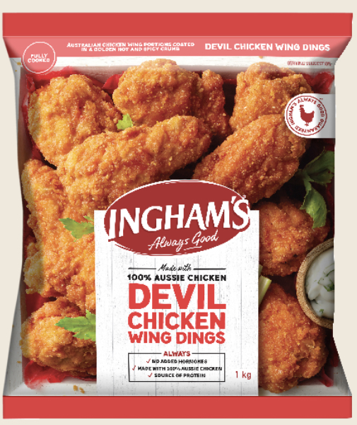 Devil Wing Dings CTN (5x1kg) – North QldSeafoods