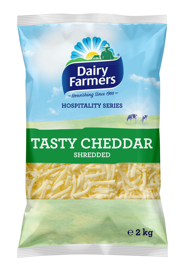 Shredded Tasty Cheddar Cheese Dairy Farmers 2kg (6) – North QldSeafoods